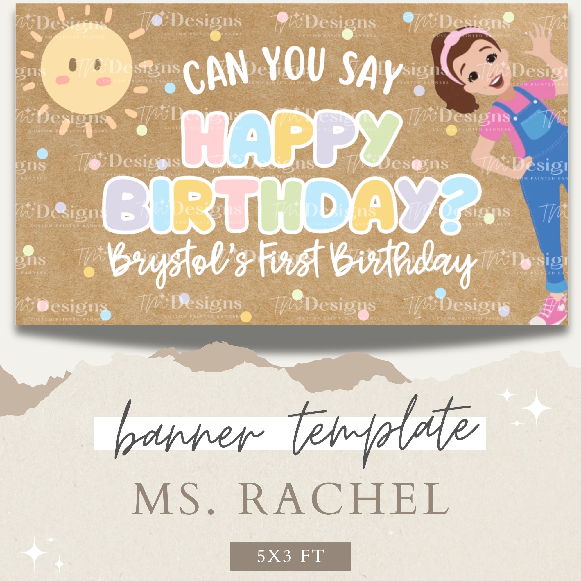 Ms. Rachel Banner Template – TM Designs